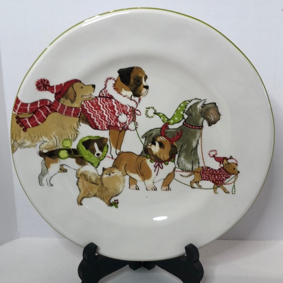 Pier 1 | Dining | Pier Park Avenue Puppies Hand Painted Ironstone 8 34 ...